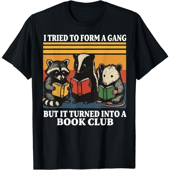 Charming Woodland Animal Book Club T-Shirt for Witty Readers - Walmart.com