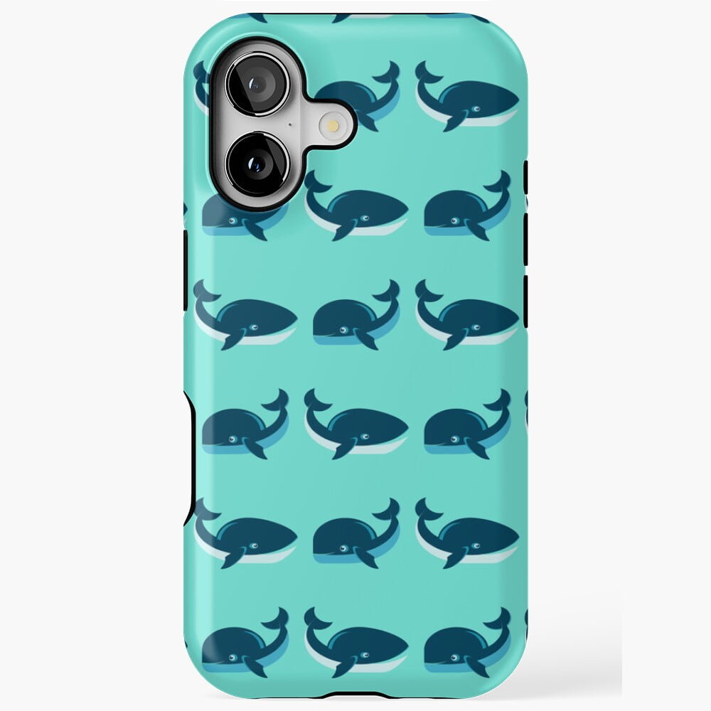 Charming and Cute Whales Ocean Themed Phone Case 17 16 15 14 13 12 11 ...
