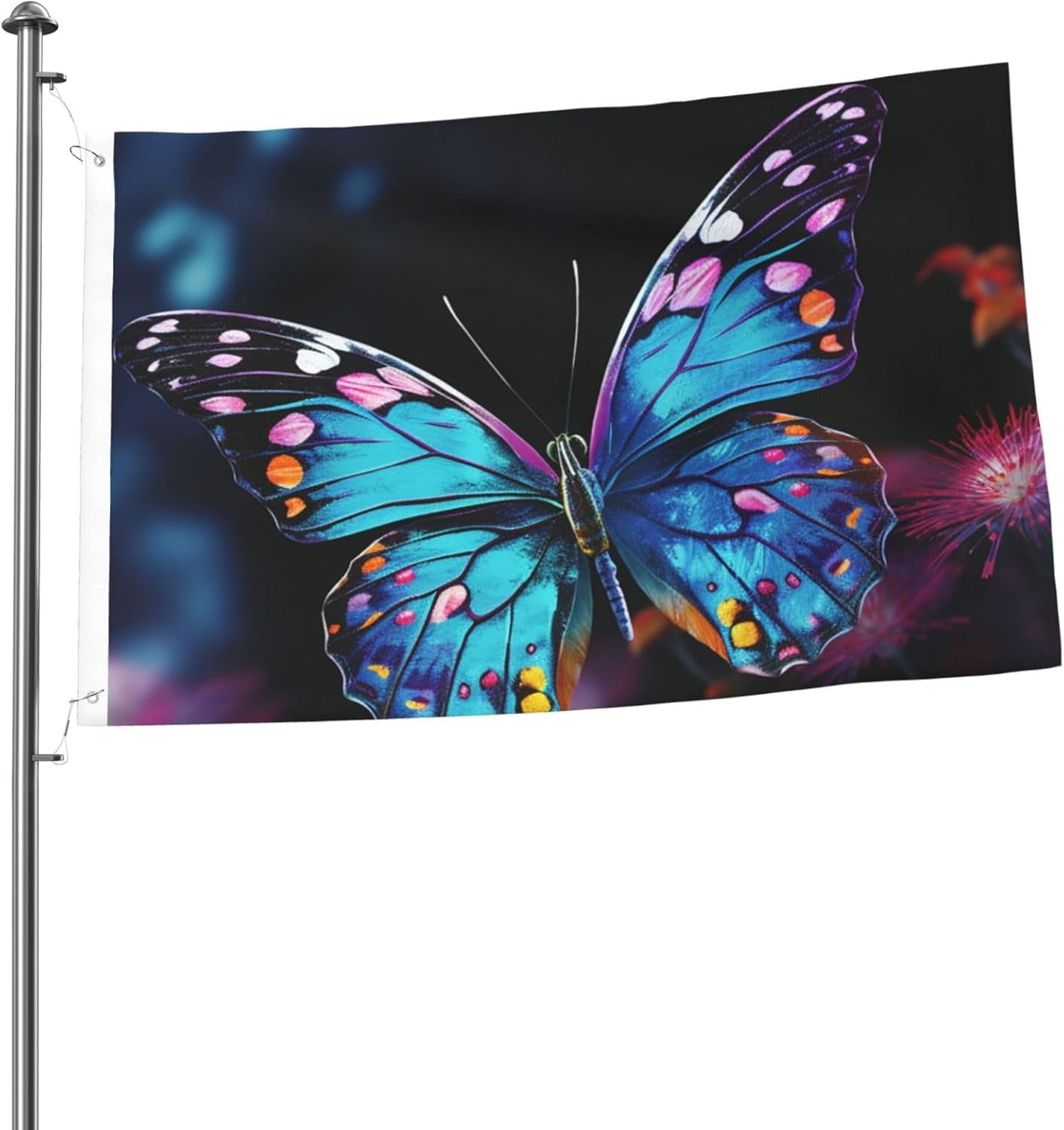 Charming butterfly Garden Flags Holiday Banner with Brass Grommets Large Welcome Flags Outdoor ...