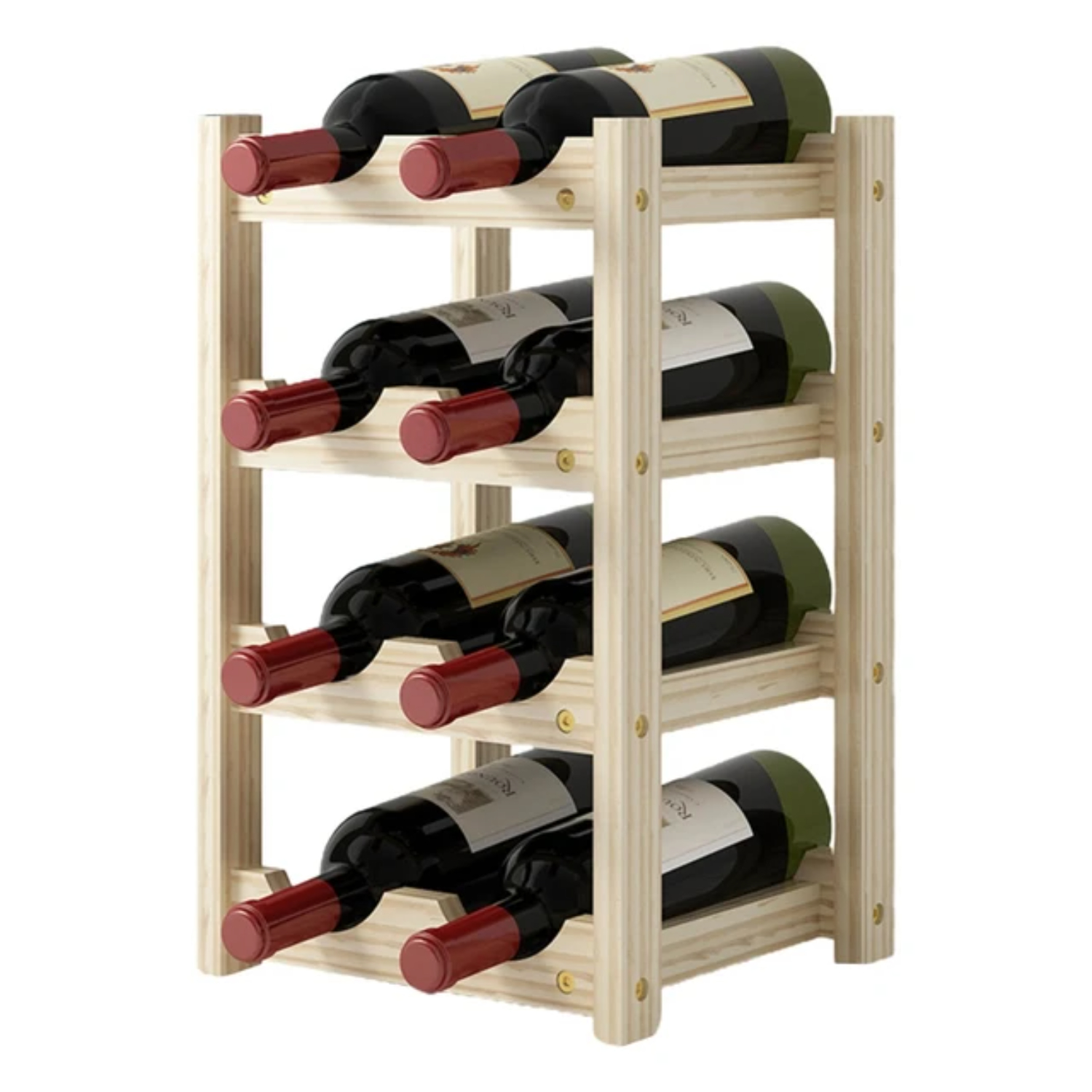 Vintage Wooden Wine Rack Cabinet Holders Shelf Free Standing Holders ...