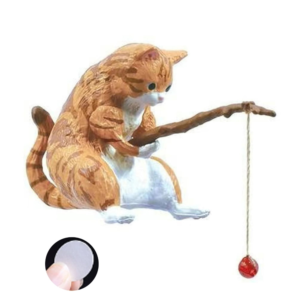 Charmings Car Interior Cats Fishing Artwork Not Fading Resin Dashboard ...