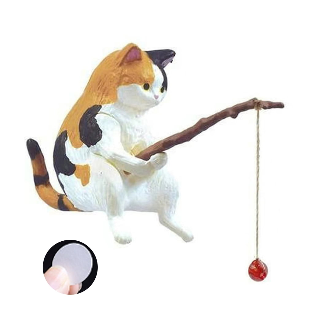 Charmings Car Interior Cats Fishing Artwork Not Fading Resin Dashboard ...