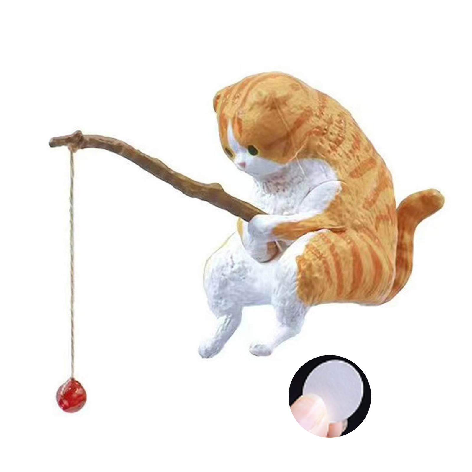 Charmings Car Interior Cats Fishing Artwork Not Fading Resin Dashboard ...
