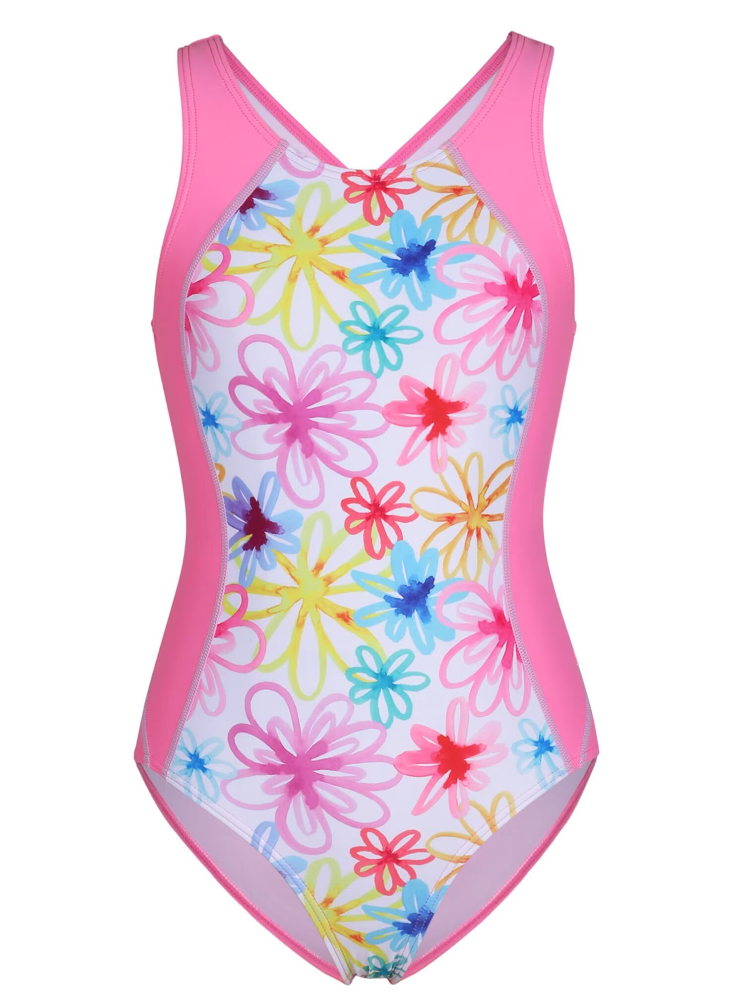 Charmo Color Blocked Swimwear for Girls Athletic One Piece Practice ...
