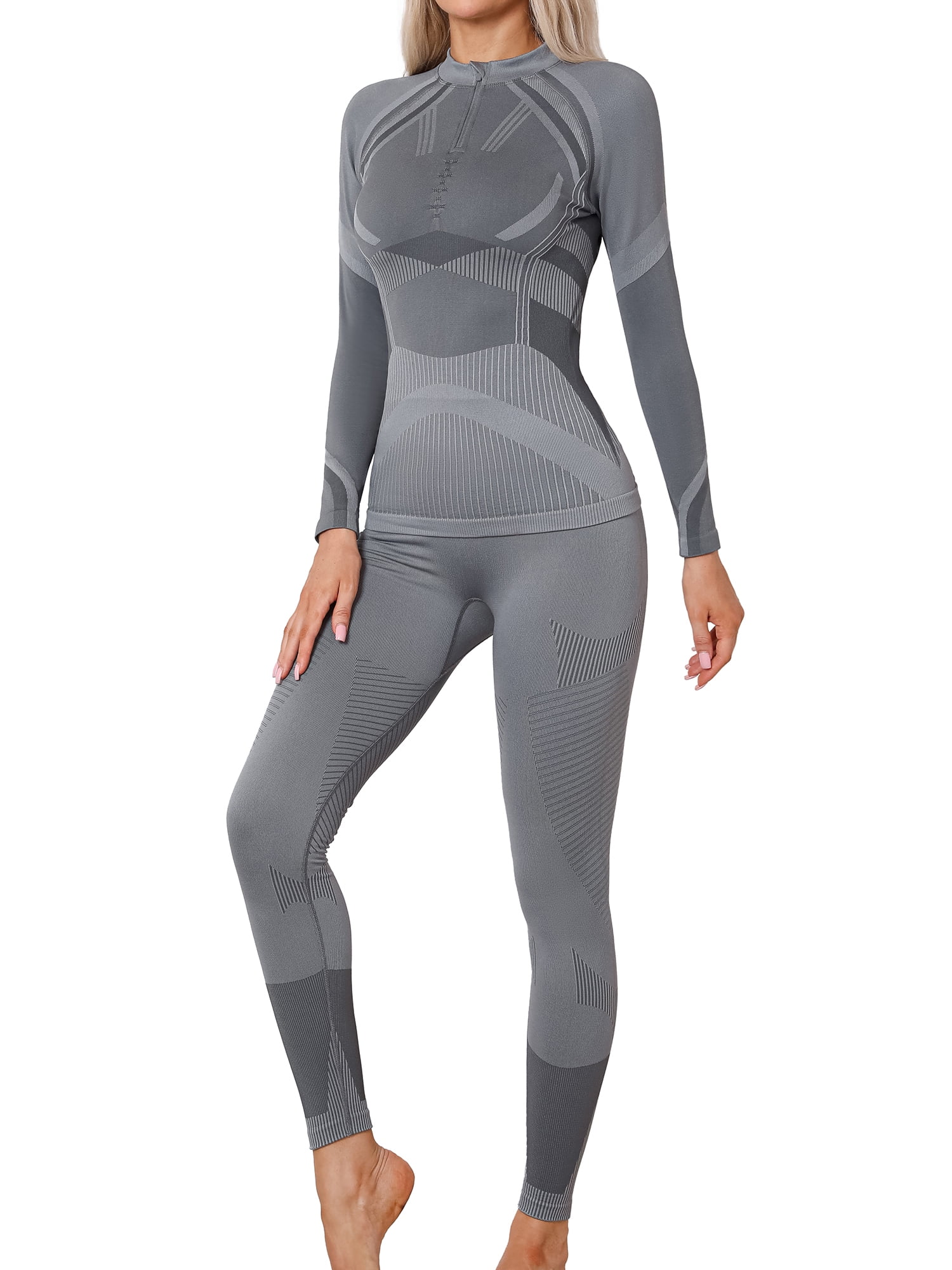 Charmo Long Johns for Women,Thermal Underwear Sets Soft Fleece Lined ...