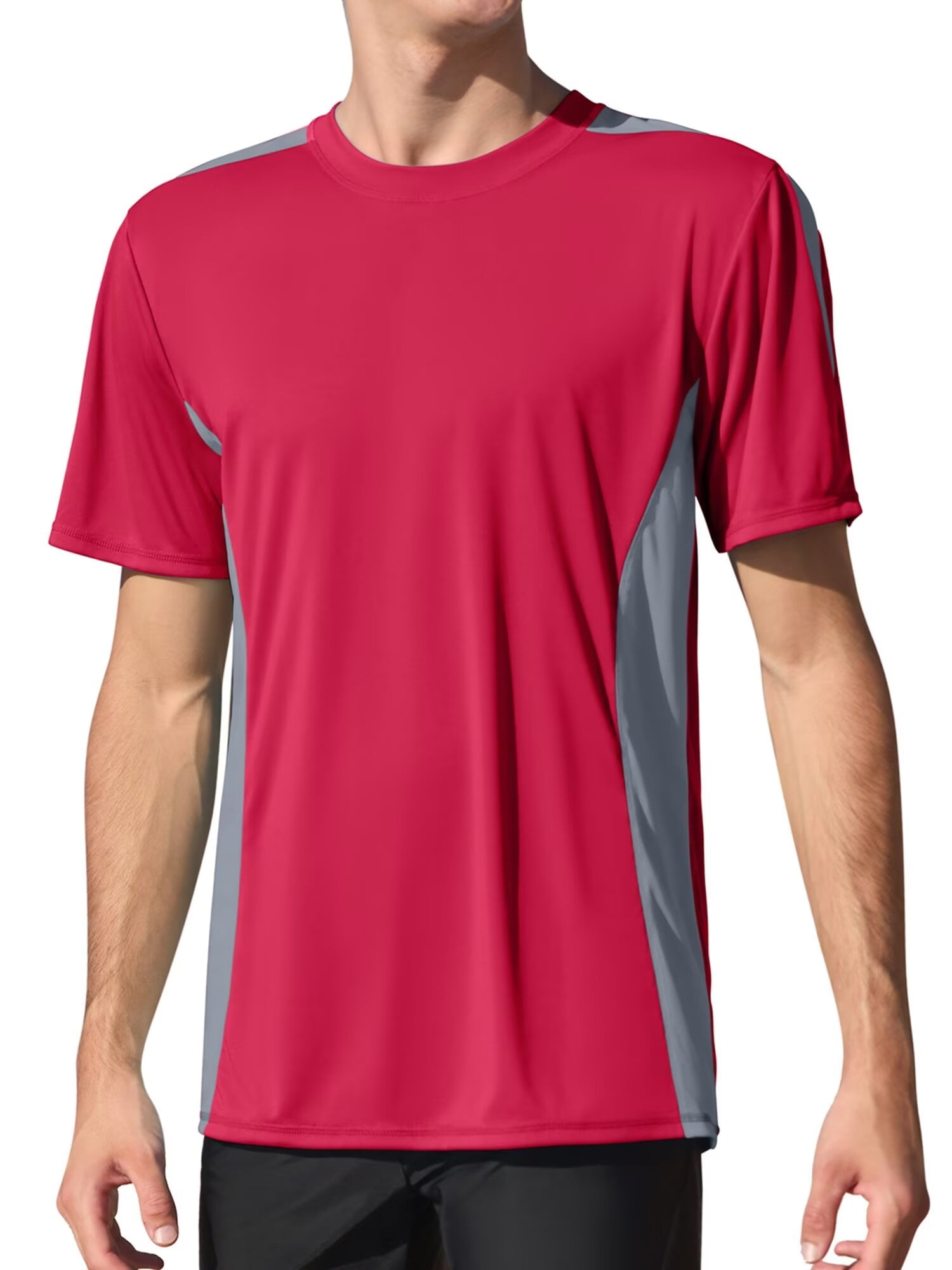 Charmo Mens UPF 50+ Swim Shirts Quick Dry Short Sleeve Swimsuit Tops ...