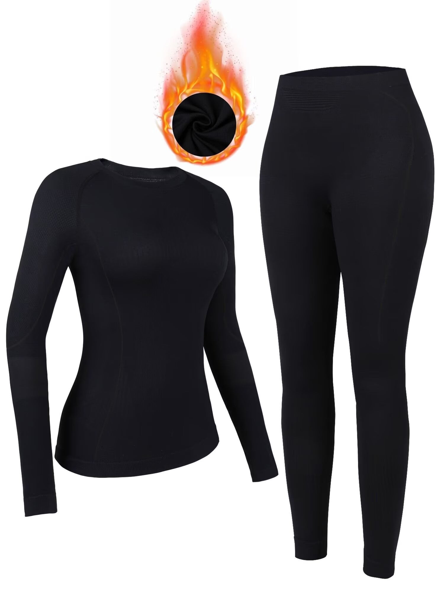 Charmo Seamless Thermal Underwear for Womens Long Johns Thermal Suit ...