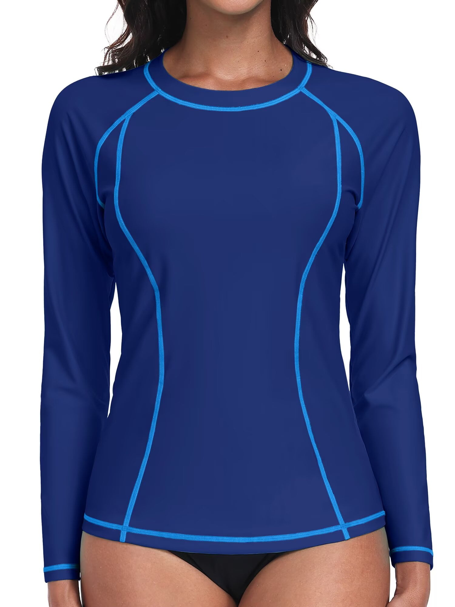 Charmo Women's Long Sleeve Swimsuit Tops Sun Protection UPF 50+ Rash ...