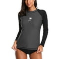 Charmo Women's UPF 50+ Long Sleeve Rashguard Swimwear, Athletic Surfing ...