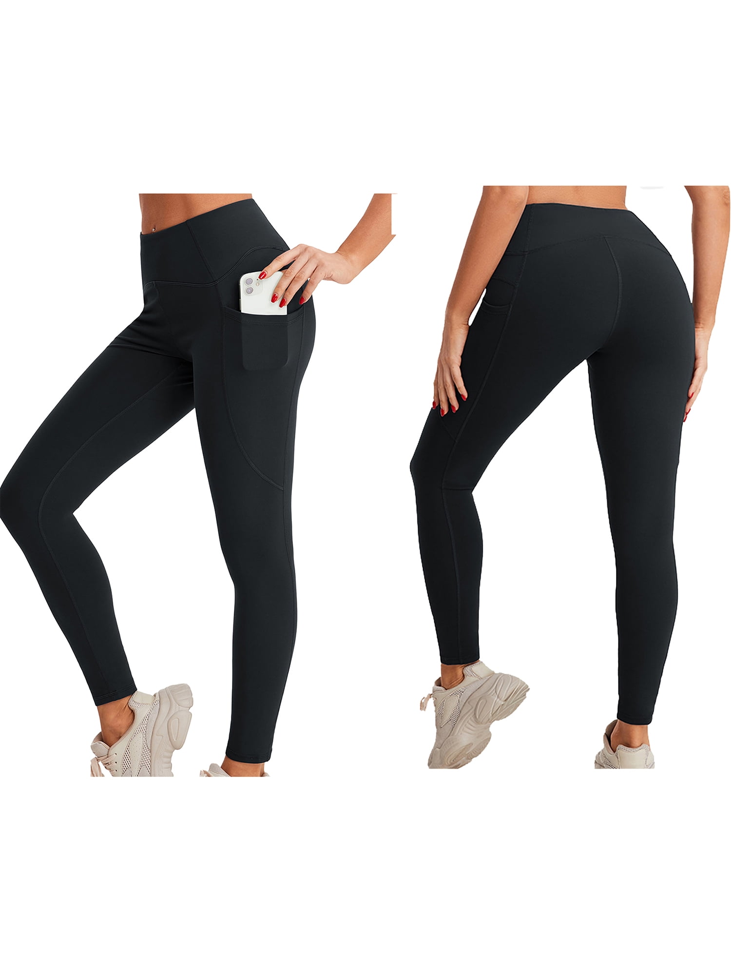 Charmo Womens 2-Packs Workout Running High Waist Yoga Pants Gym Soft ...