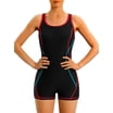 Charmo Womens Boyleg One Piece Swimsuit Athletic Swimwear Lap Bathing ...