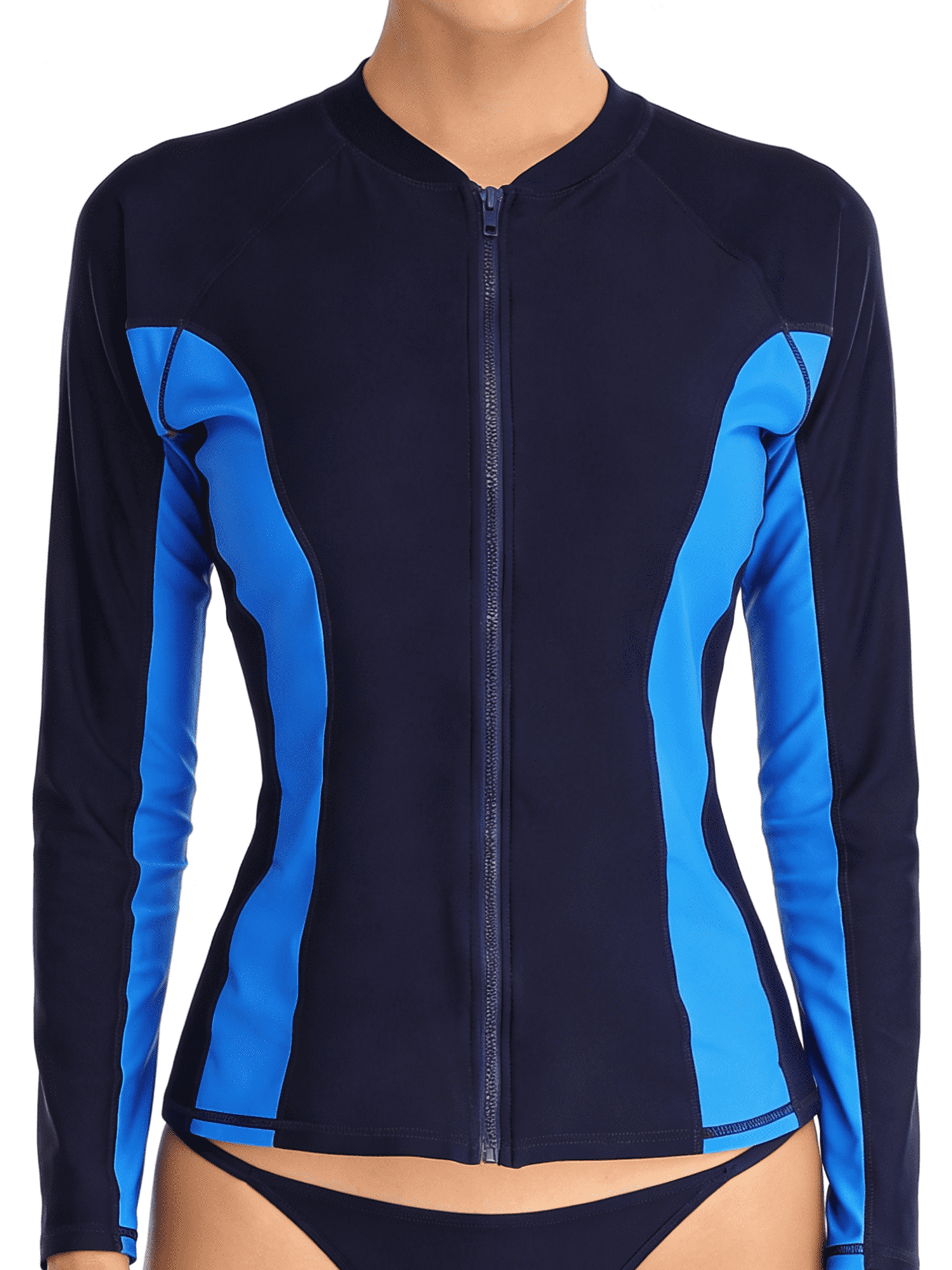 Charmo Women's UV Protection Swimwear: Long Sleeve Rashguard Swimsuit ...
