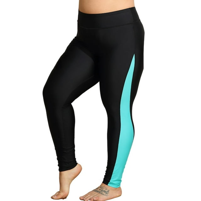 Charmo Womens Plus Size Swimming Pants High Waisted Swim Pants Swim ...