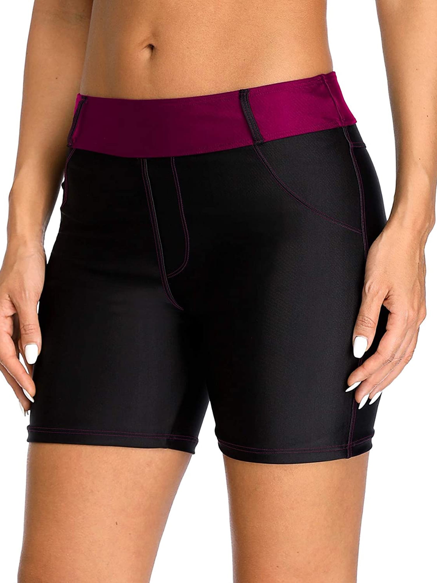 Charmo Womens Swim Shorts High Waist Swimsuits Shorts Swim Short with ...