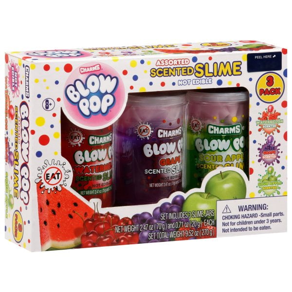 Charms Blow Pop Assorted Scented Slime | Pack of 3 - Walmart.com