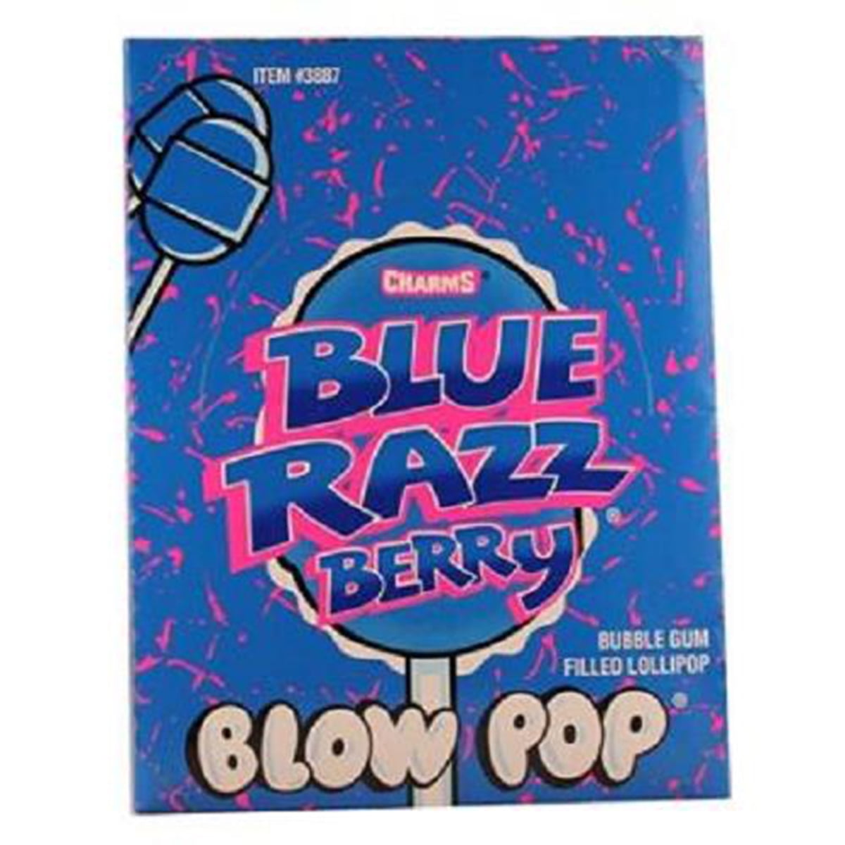 Charms Blow Pop, Blue Razz Berry, Count 48 - Sugar Candy / Grab ...