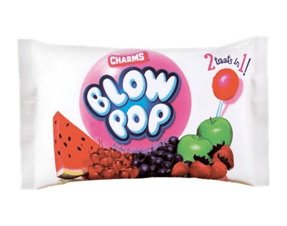 Charms Blow Pop Bubble Gum Filled Pops Assorted Flavors (Pack of 10 ...