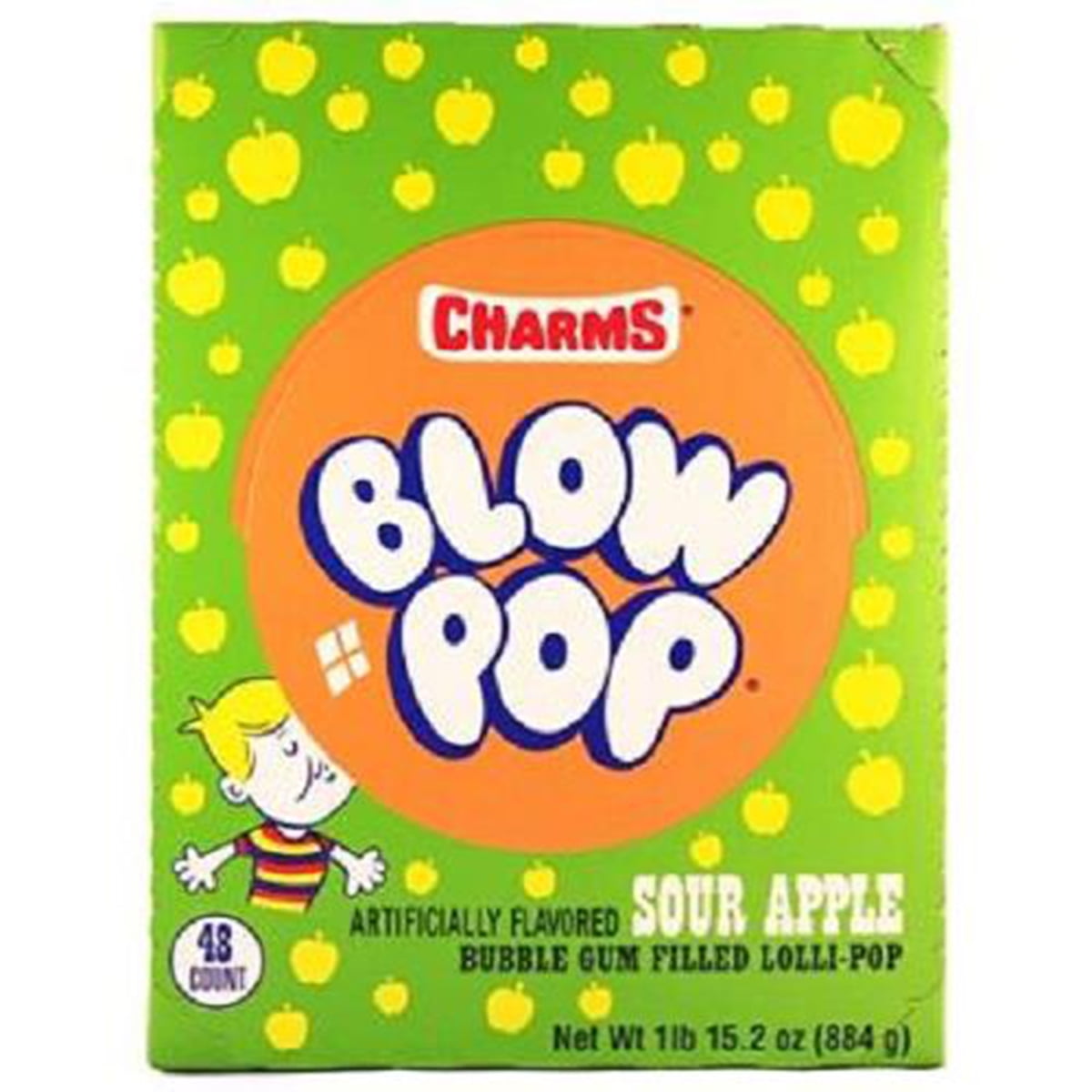 Charms Blow Pop, Sour Apple, Count 48 - Sugar Candy / Grab Varieties ...