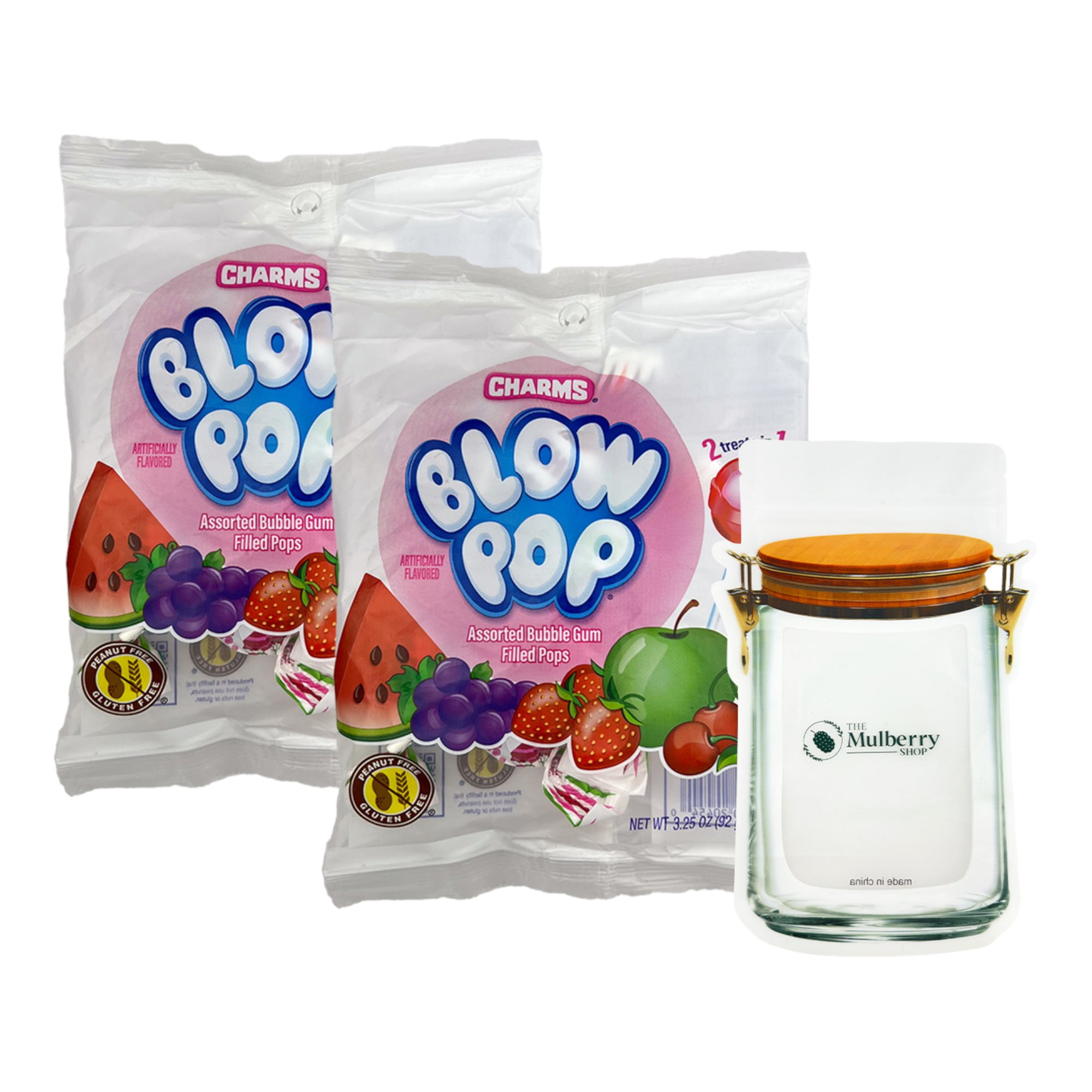 Charms Blow Pops Bubble Gum Filled Lollipops Suckers Candy Bundle ...
