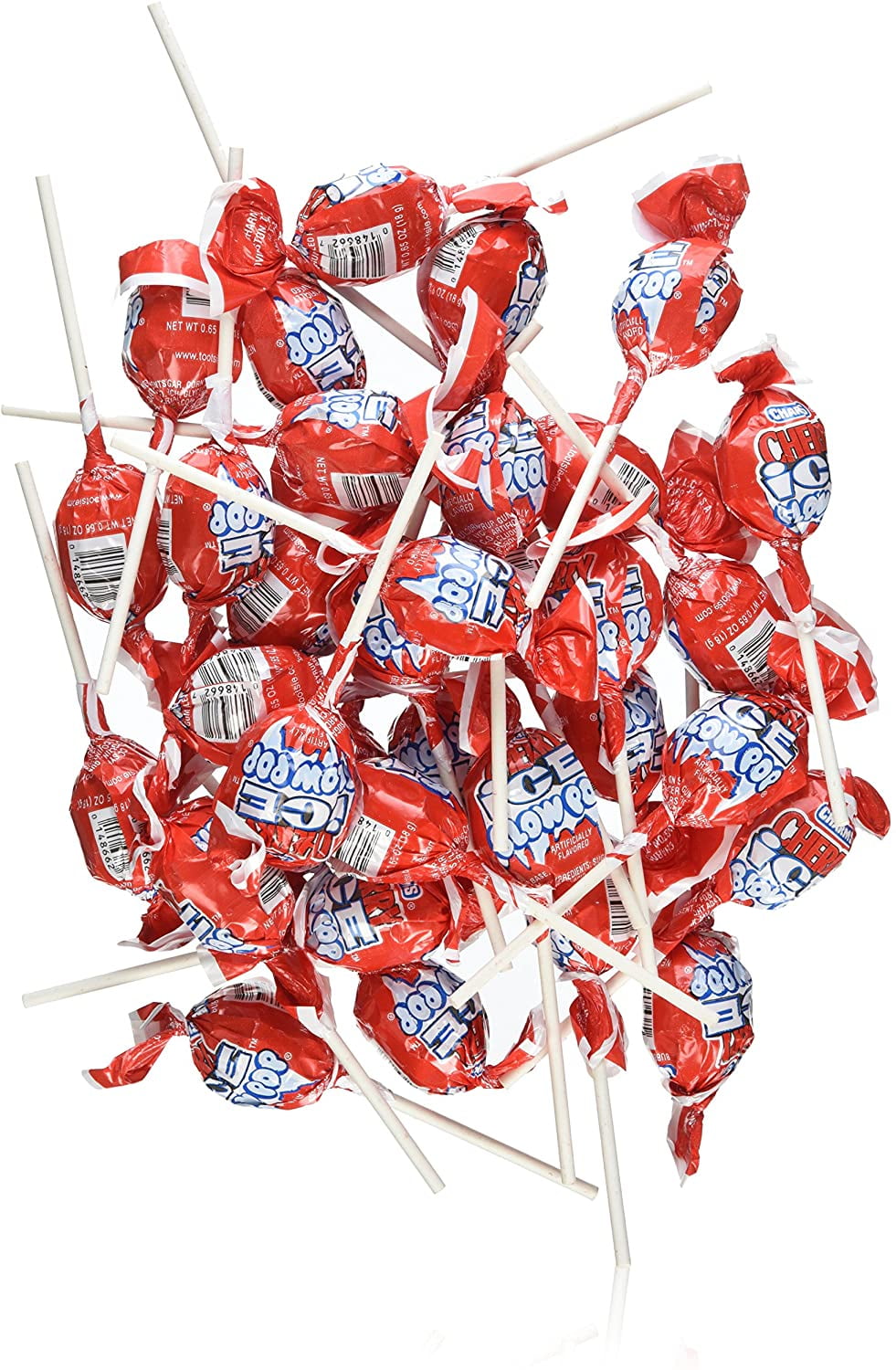 Charms Blow Pops Lollipops, 1kg, Cherry Ice Flavor, 48 Count Per Box ...