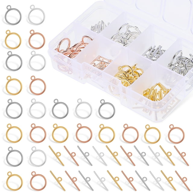 Charms Button Toggle Clasps for Key Chains Round Toggle Clasps ...