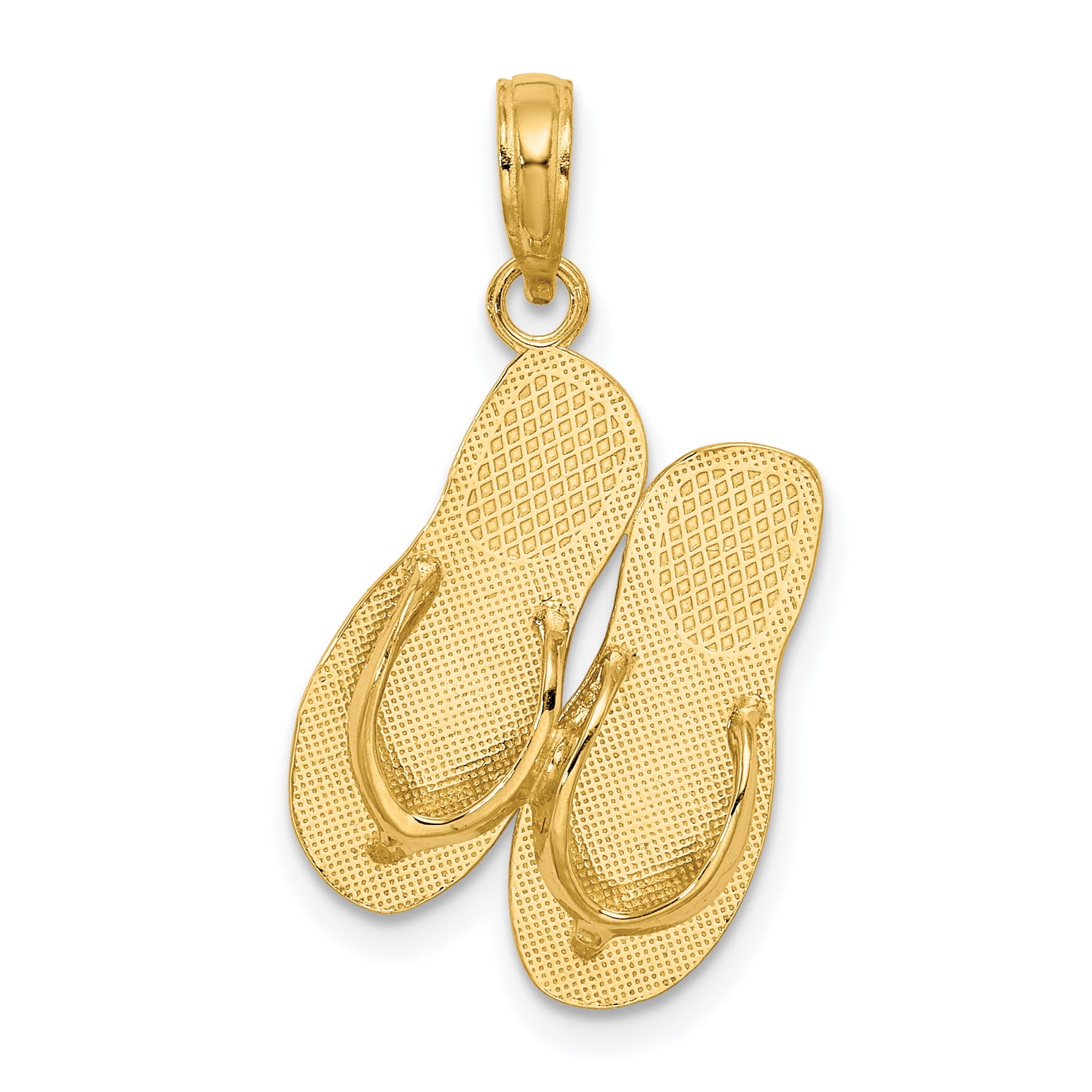 Charms Collection 14K TURKS AND CAICOS Double Flip-Flop Charm - Walmart.com