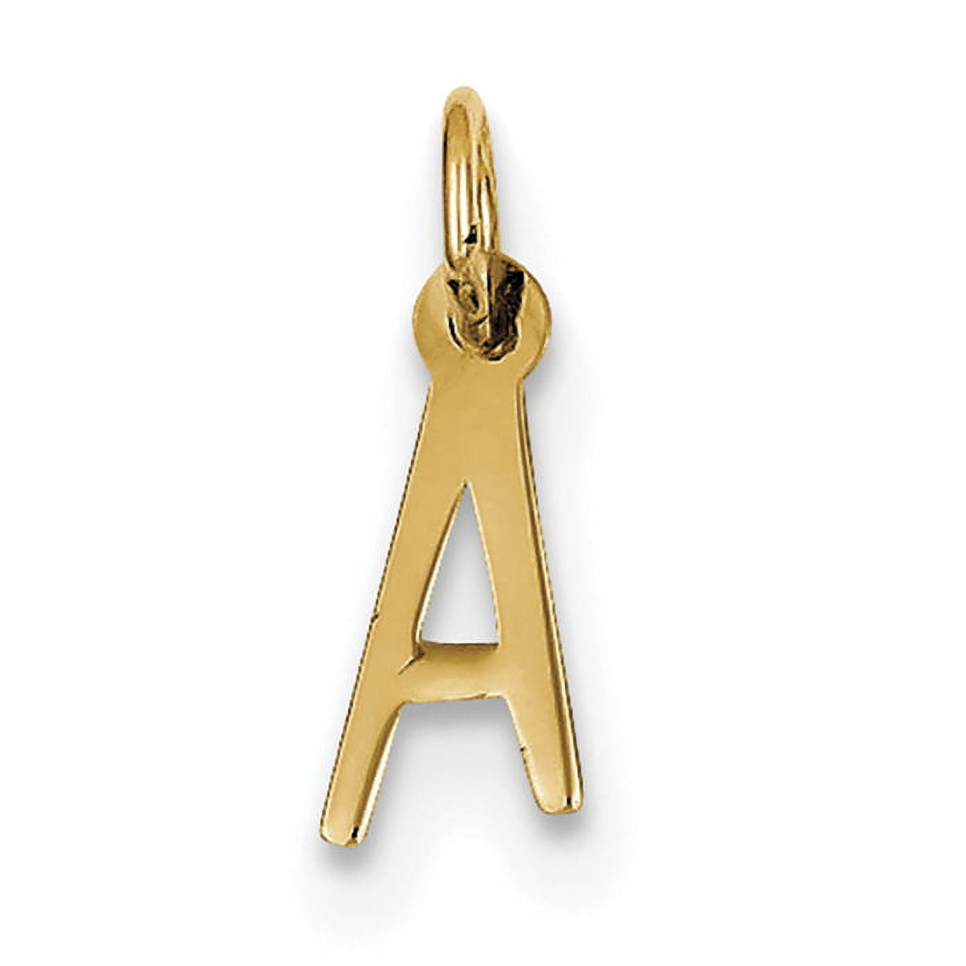 Charms Collection 14k Small Slanted Block Letter A Initial Charm ...
