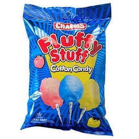Charms Fluffy Stuff Cotton Candy, Fun for Kids, 24 Individual Small ...