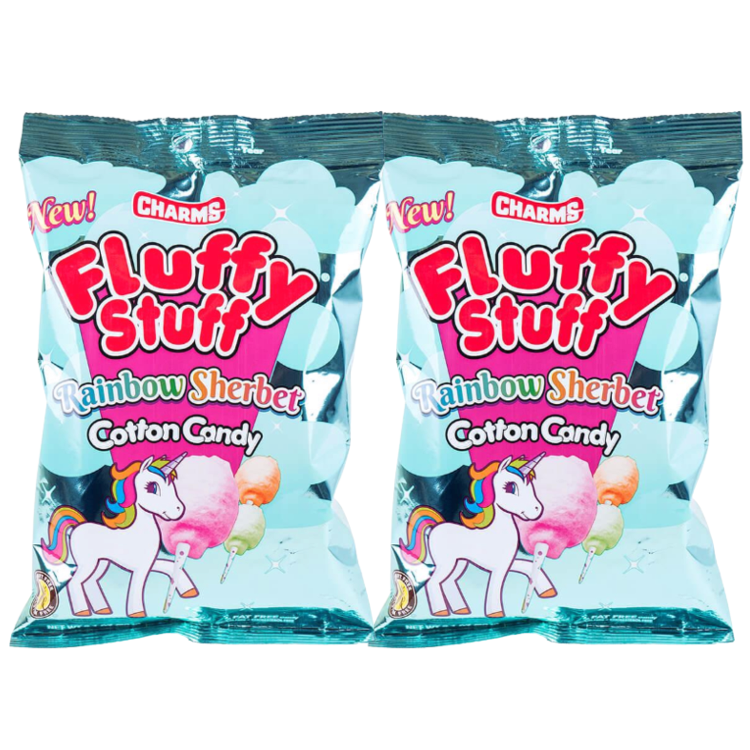 Charms Fluffy Stuff Rainbow Sherbet Cotton Candy Peanut Gluten Free Kid ...