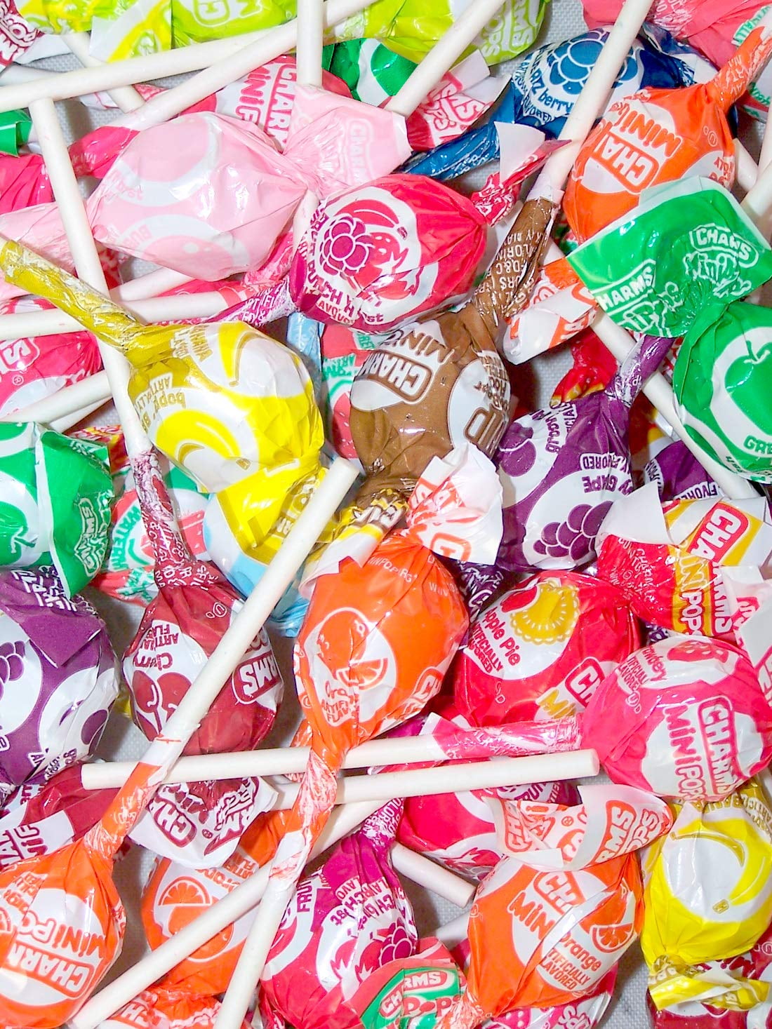 Charms Mini Pops - 18 Flavor Assortment - Fruit Flavored Miniature ...