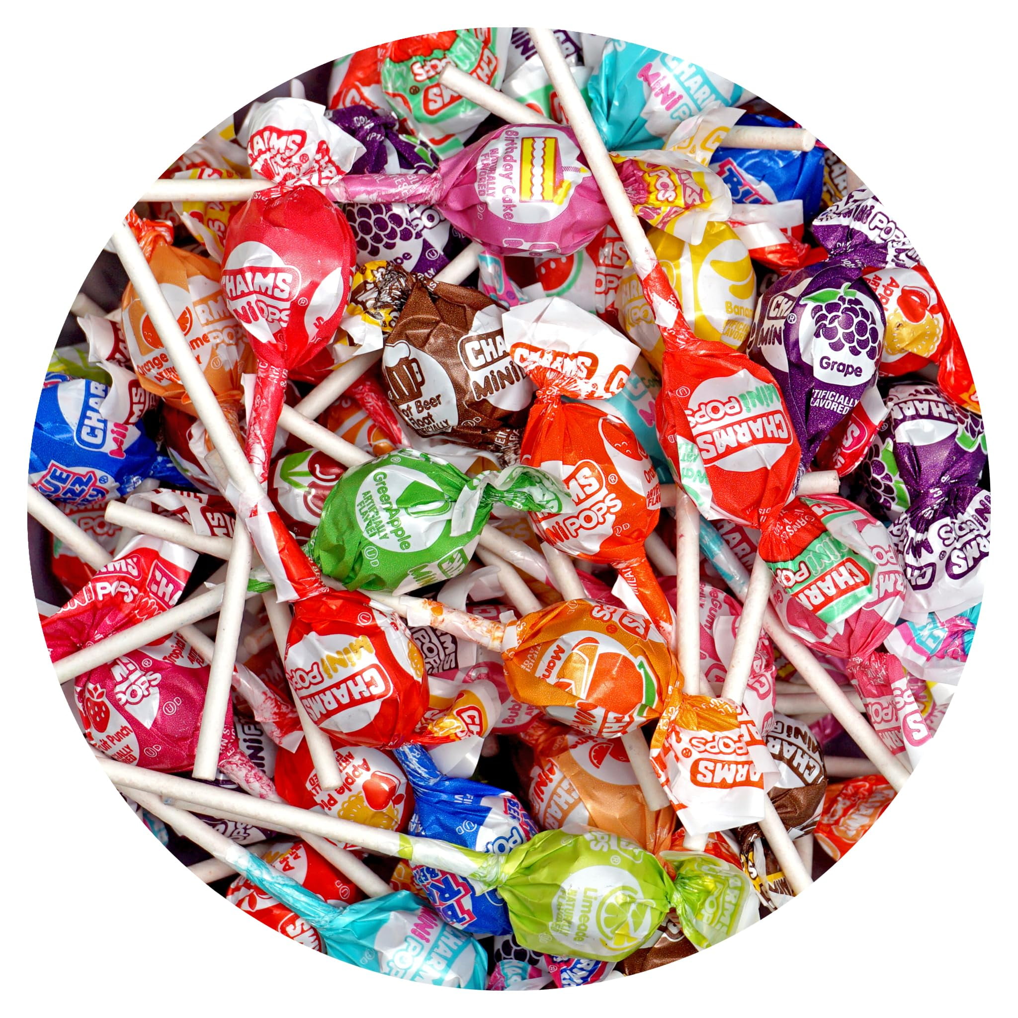 Charms Mini Pops Lollipop, 2lb Bulk Bag, 150 Individually Wrapped ...
