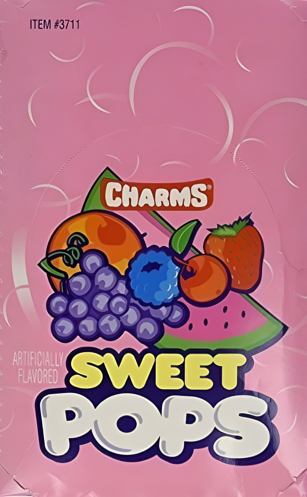 Charms Sweet Pops 100 Ct - 2-in-1 Hard Candy and Bubble Gum flavor ...
