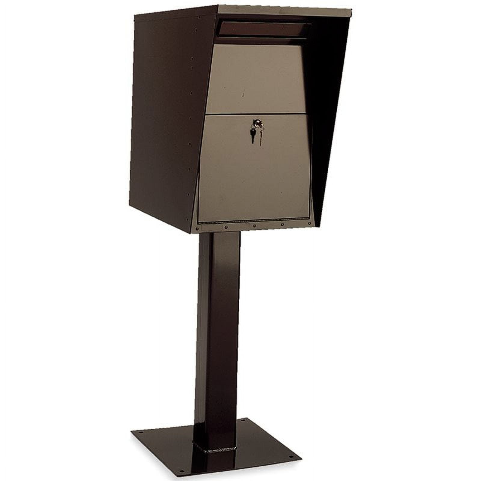 Charnstrom Stainless Steel Document Drop Box with Pedestal in Cocoa ...