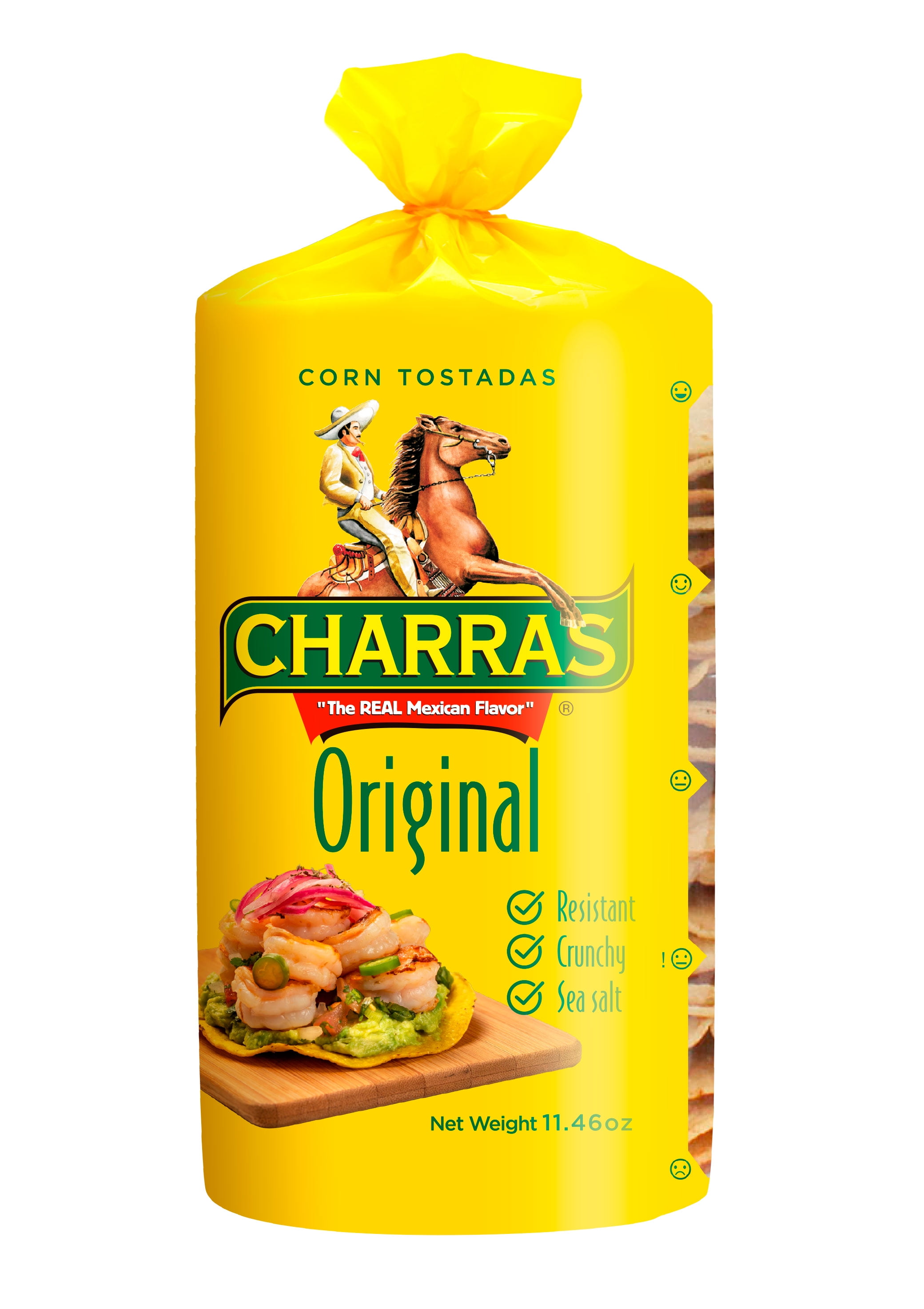 Charras Original Corn Tostadas Amarilla Gluten-Free Yellow 11.46oz ...