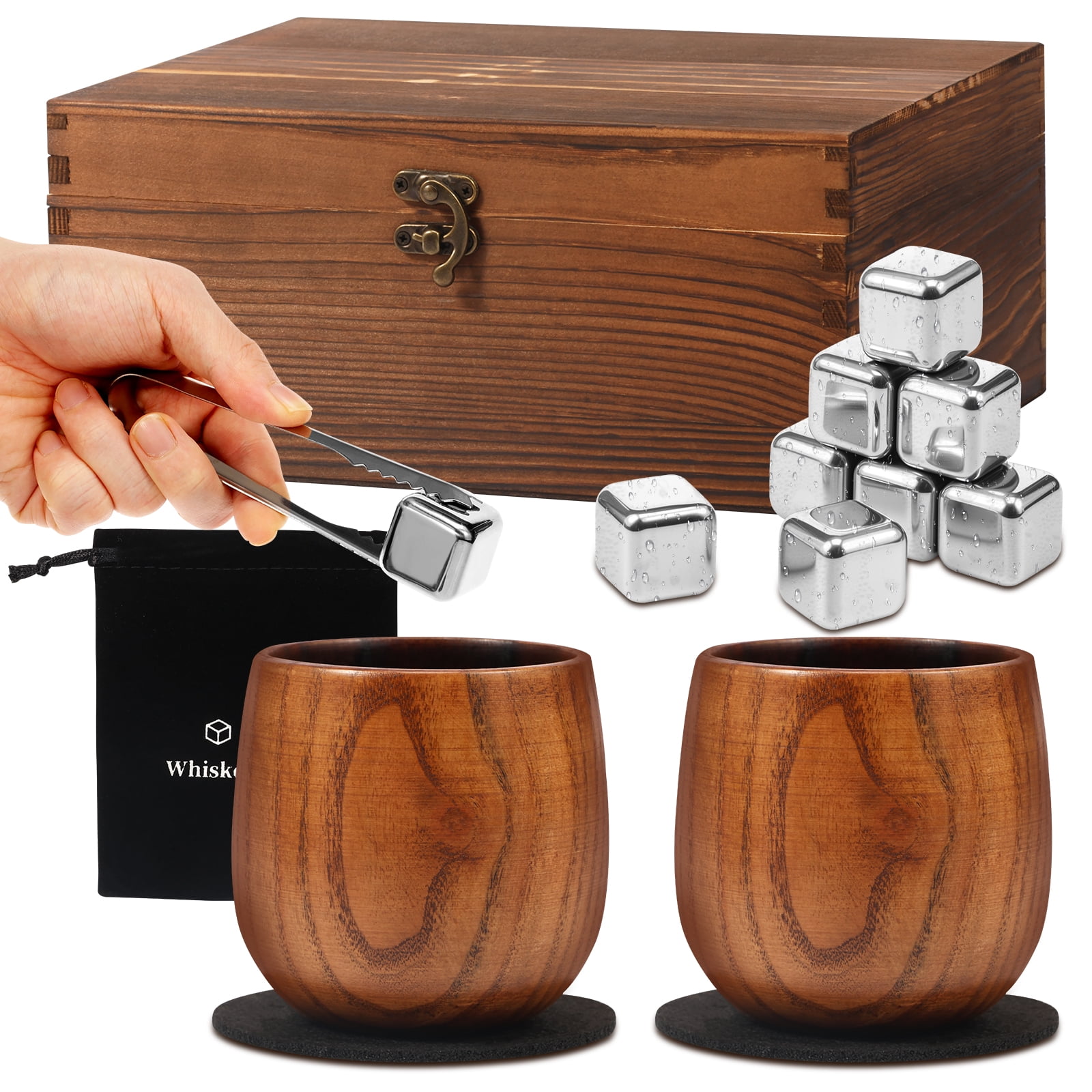 Charred Wooden Bourbon Drinking Glass Bourbon Gifts for Men Handcrafted ...