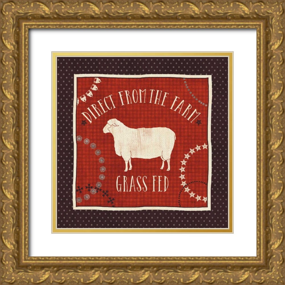 Charron, Veronique 12x12 Gold Ornate Wood Framed with Double Matting ...