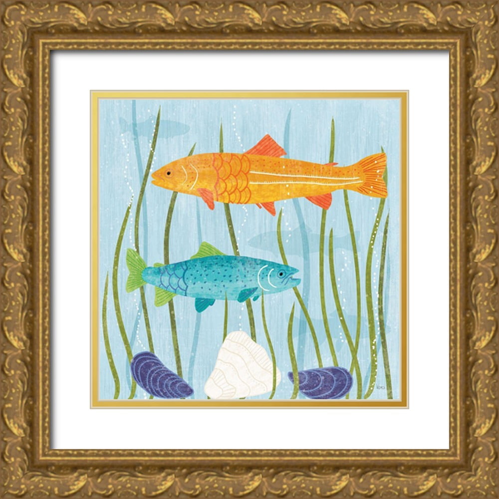 Charron, Veronique 15x15 Gold Ornate Wood Framed with Double Matting ...