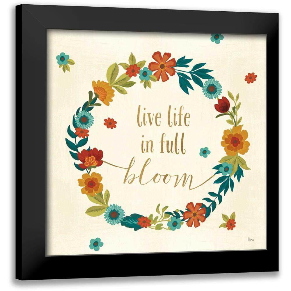 Charron, Veronique 20x20 Black Modern Framed Museum Art Print Titled - Flourish IV - Walmart.com