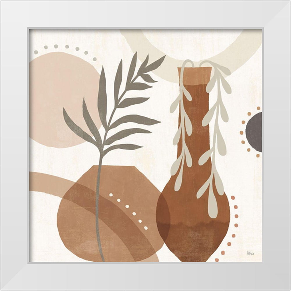 Charron, Veronique 20x20 White Modern Wood Framed Museum Art Print Titled - Botanical Form II ...