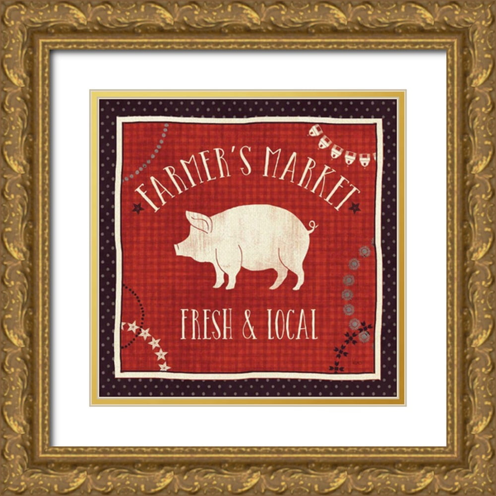 Charron, Veronique 26x26 Gold Ornate Wood Framed with Double Matting ...