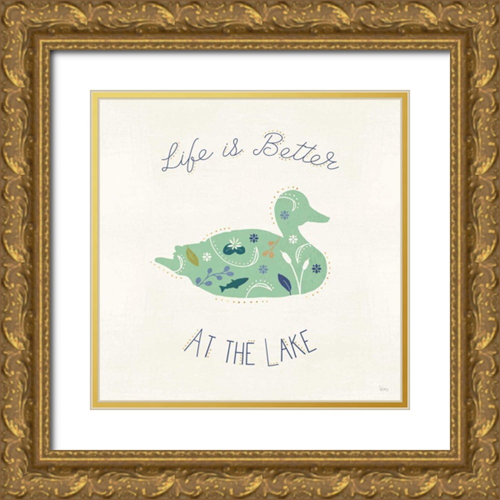 Charron, Veronique 26x26 Gold Ornate Wood Framed with Double Matting ...