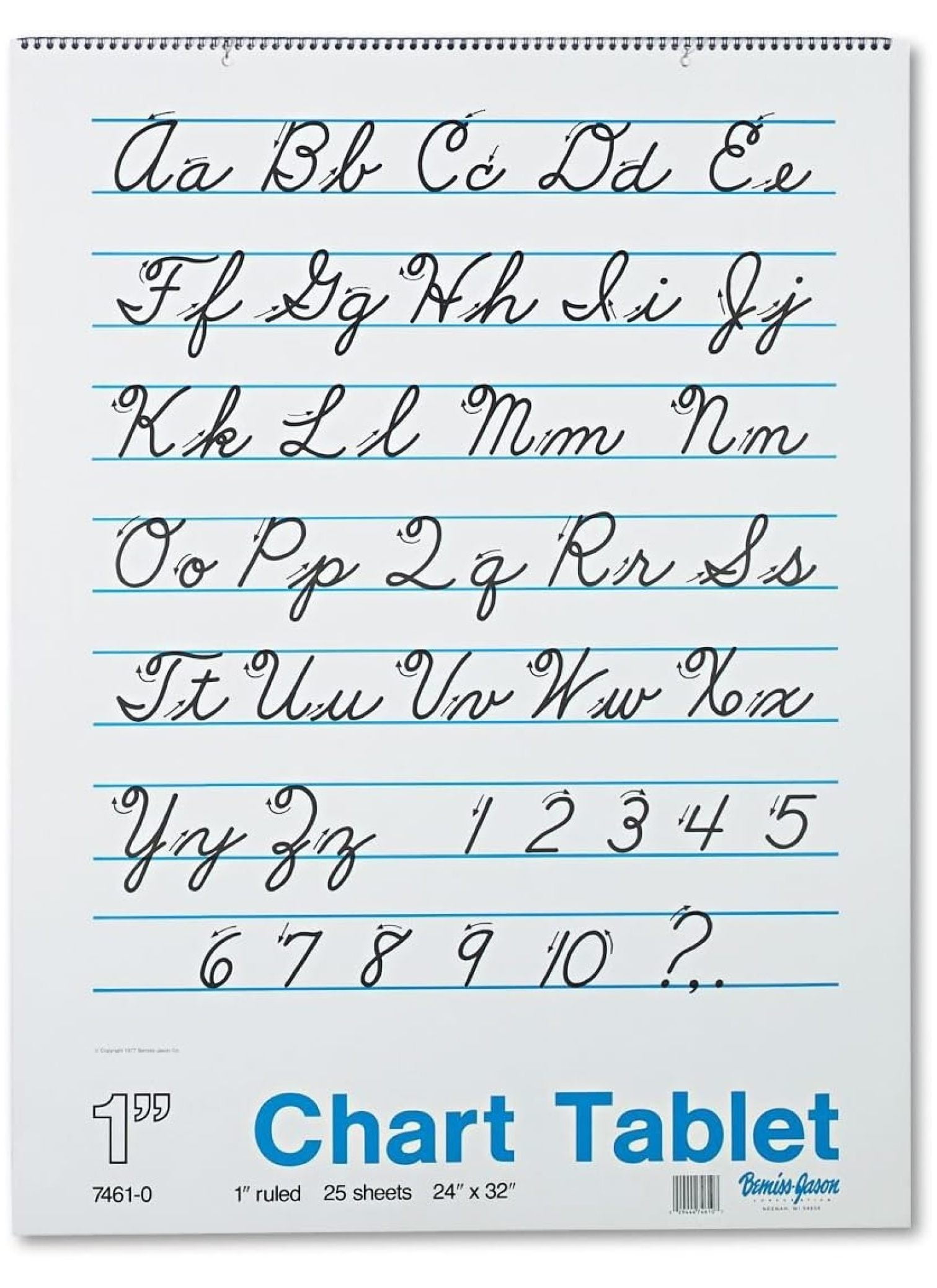 Chart Cursive Cover, 32 x 24, 1 (PAC-74610) Cursive Cover, 1" Ruled 24 ...