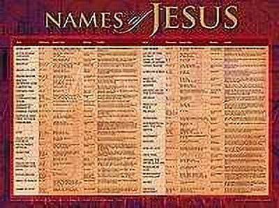 Chart-Names Of Jesus Wall (Laminated Sheet) (19" x 26") - Walmart.com