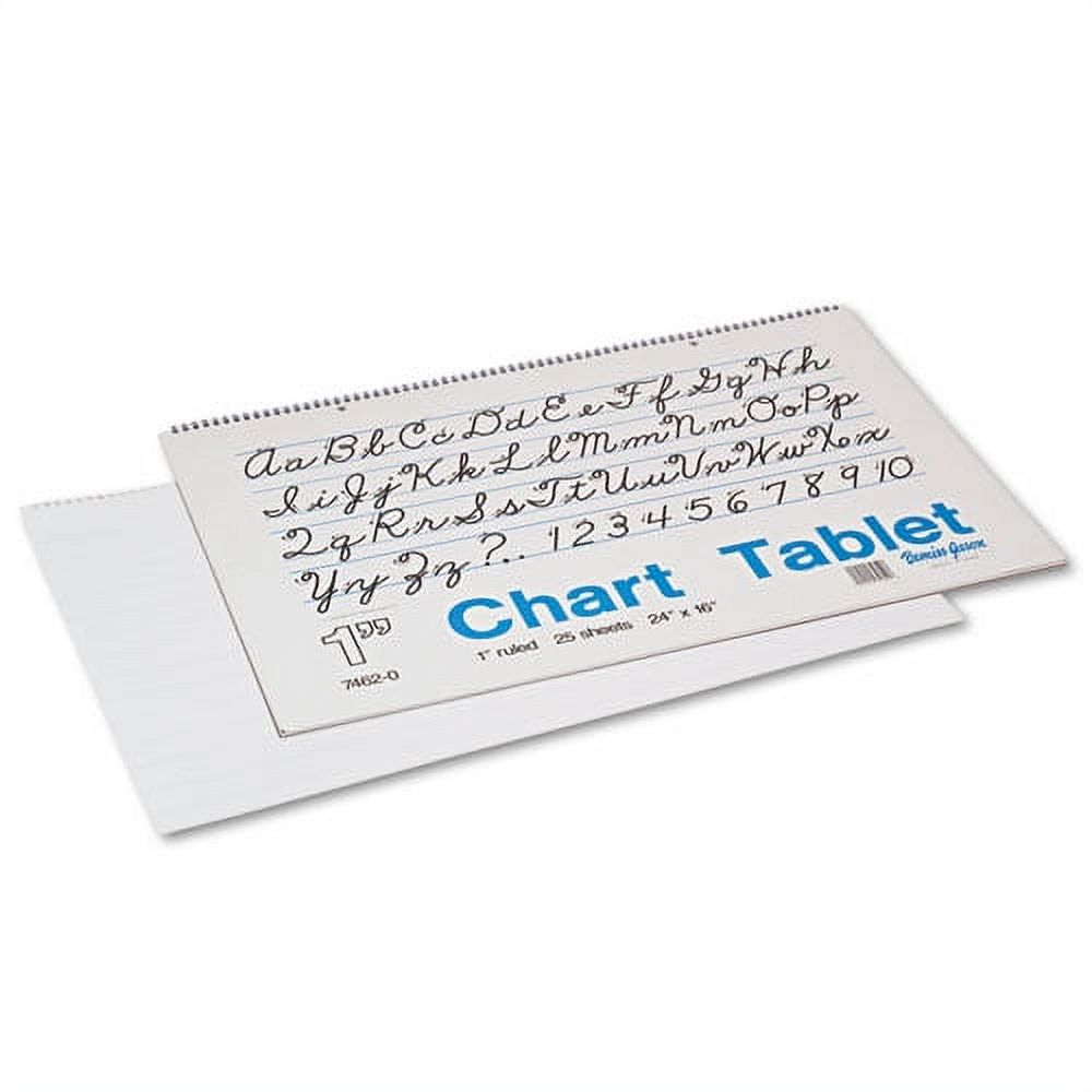 Chart Tablets, Presentation Format (1" Rule), 25 White 24 X 16 Sheets ...