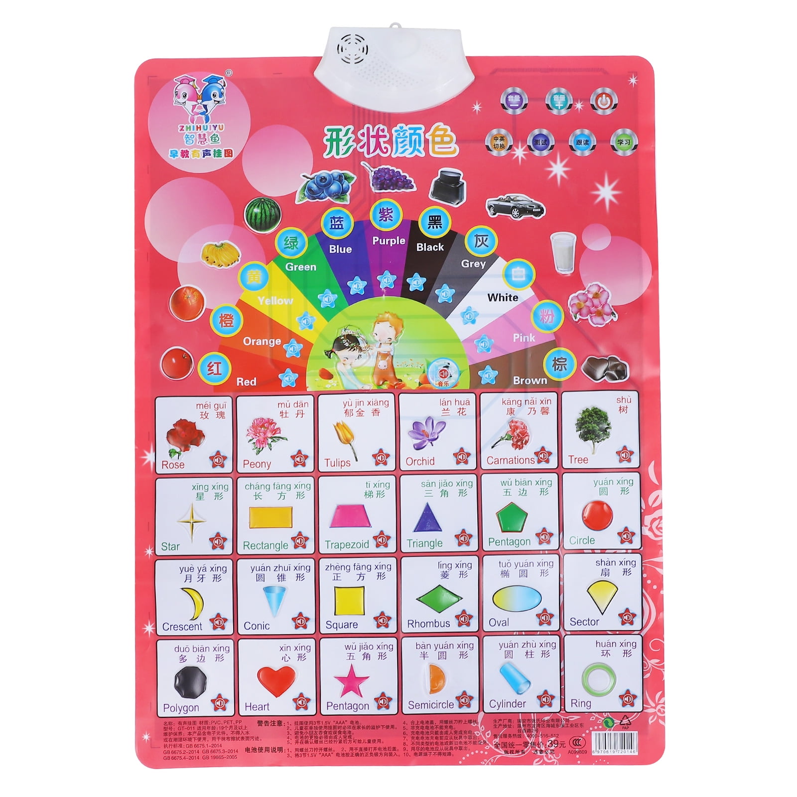 Chart Talking Audio Wall Chart Poster Learning Toys Postereducational ...