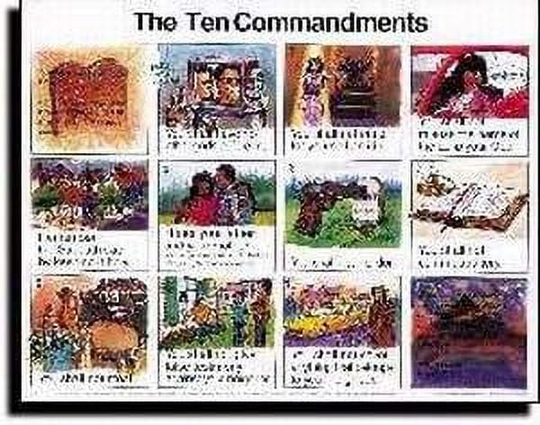 Chart-Ten Commandments Wall-NIV (Laminated Sheet) (19" x 26") - Walmart.com