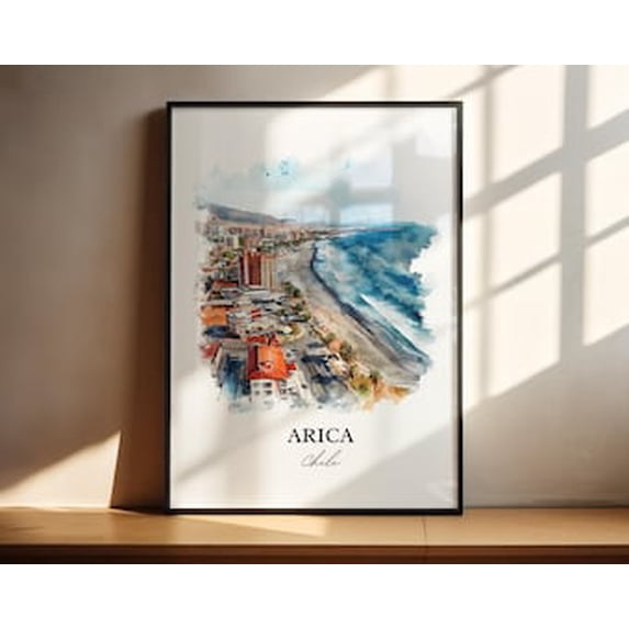 Charten Arica Chile Northern Coast Travel Wall Art Poster, 12x18 ...