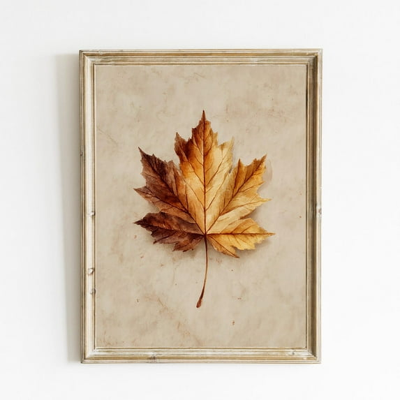 Charten Autumn Maple Leaf Poster Vintage Botanical Cottagecore Wall Art ...