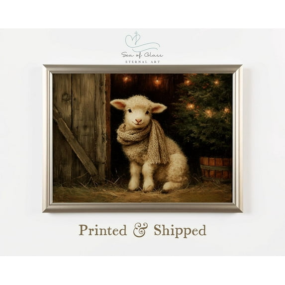 Charten Baby Lamb Poster Rustic Farmhouse Cottagecore Wall Art, 12x18 ...