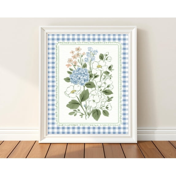 Charten Blue Tulips Poster Grandmillennial Cottagecore Wall Art, 8x12 ...